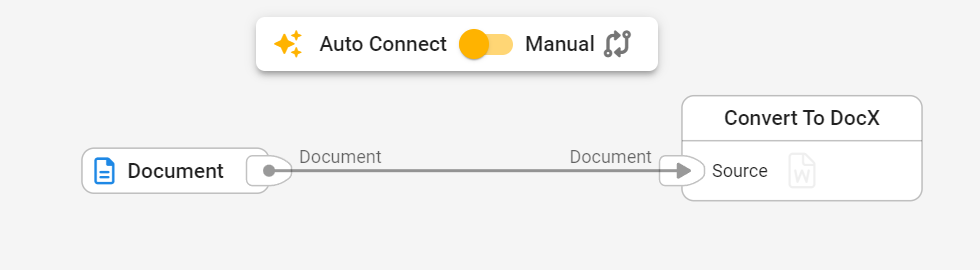 Convert to Docx block in Centrldesk flow editor